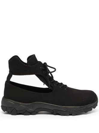 Yohji Yamamoto High-Top-Sneakers aus Canvas - Schwarz