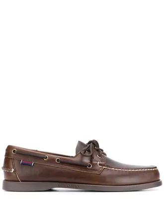 Sebago Segelschuhe mit Kontrastnaht - Braun
