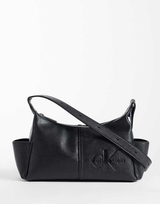 Calvin Klein Sac bandouli&egrave;re avec poches et logo monogramme - Noir