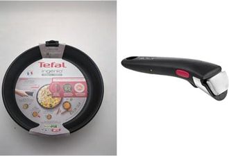 T-fal Ingenio Preference Po&ecirc;le 26 cm, Empilable, Acier inoxydable, Rev&ecirc;tement antiadh&eacute;sif s&ucirc;r, Induction & Ingenio Poign&eacute;e amovible noire, Empilable, Amovib