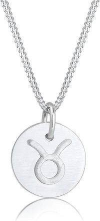 Elli Halskette Damen Sternzeichen Stier Astro Symbol Matt in 925 Sterling Silber