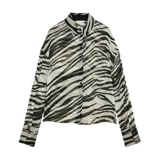 Patrizia Pepe Chemise Fluide en Cr&ecirc;pe Viscose - Femme - Blouses et Chemises - Multicolore - Taille: 44 FR