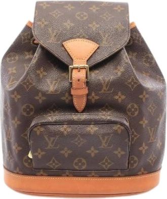 Louis Vuitton Pre-owned Sac &agrave; dos Montsouris Monogram - Femme - Pre-owned - Brun - Taille: ONE Size
