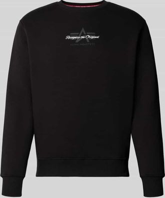 Alpha Industries Regular Fit Sweatshirt aus Baumwoll-Mix mit Label-Detail