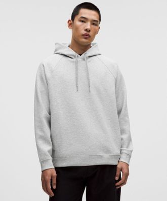 lululemon Smooth Spacer Hoodie im Classic Fit f&uuml;r M&auml;nner - Gr&ouml;&szlig;e 2XL in Heathered Core Light Grey