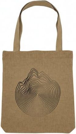 Fabulous Sac Shopping Tote Bag Aspect Lin - Ondes Sonores Esprit Sensibilit&eacute; Son - Sac de Courses Toile Epaisse 360g Beige Naturel Cabas Port&eacute; Epaule Solide Im