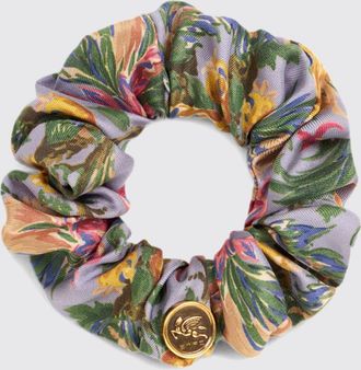 Etro Scrunchie aus Baumwolle mit Blumendruck und Pegaso-Logo-Detail