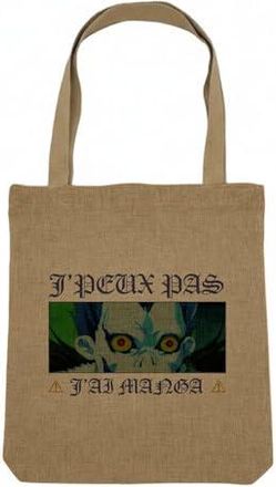 Fabulous Sac Shopping Tote Bag Aspect Lin - Jpeux Pas Jai Manga Ryuk Anime Otaku Manga Fanart - Sac de Courses Toile Epaisse 360g Beige Naturel Cabas Port&eacute; Epa