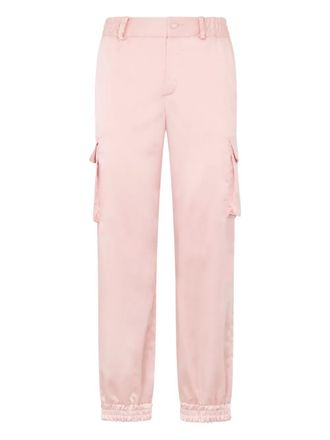 Philipp Plein satin patch-pocket cargo pants - Rosa