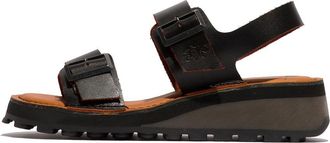FLY London Fly London Damen HAVI556FLY Sandal, Black/ORANGE, 41 EU