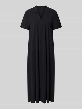 Raffaello Rossi Midikleid mit Strukturmuster und Umlegekragen Modell JOSEPHINA
