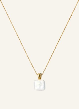 Missoma Missoma Ketten Square Pearl Baya Pendant Necklace By Glambou gold