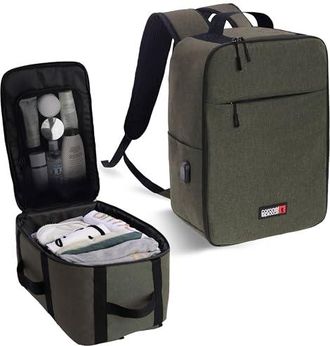 Coronel Tapiocca Coronel Tapioca Sac &agrave; dos de voyage pour cabine davion 40 x 20 x 25 cm, vert, Mediano