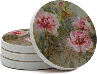 Thirstystone Drink Untersetzer Set, Paeona II