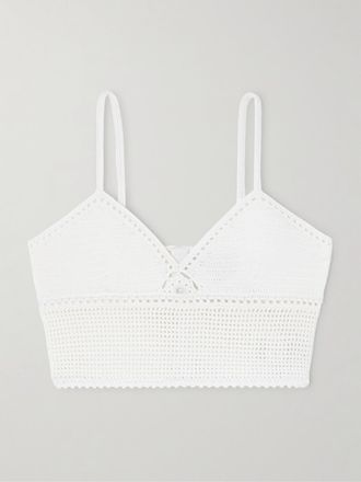 Ralph Lauren Collection Bustier Aus H&auml;kelmaterial - Wei&szlig;
