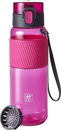 Zwilling Trinkflasche BPA-frei, Wasserflasche für Fitness, Freizeit und Büro, Sportflasche aus Tritan, Pink, 680 ml