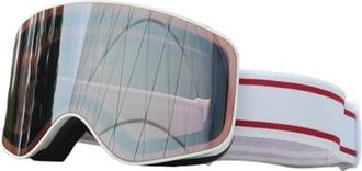 Generic Lunettes de ski pour hommes et femmes, lunettes de snowboard anti-bu&eacute;e UV400, design OTG sur les lunettes, argent, Taille unique