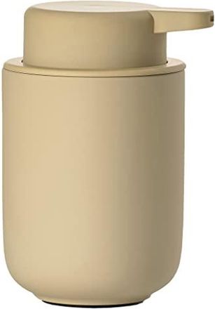 Zone Denmark Ume Seifenspender f&uuml;r Fl&uuml;ssigseife, Steingut/Keramik mit Soft Touch-Beschichtung, Skandinavisch im Design, 250 ml, H&ouml;he 12,8 cm, Warm Sand (Beige)