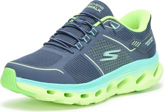 Skechers Go Walk Glide Step 2.0 Elektra Damenschuhe zum Hineinschl&uuml;pfen, Marineblau/Limettengr&uuml;n, 39.5 EU