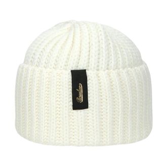 Borsalino Gerippte Woll Beanie M&uuml;tze - - Accessories - unisex - Wei&szlig; - ONE SIZE