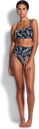 Seafolly Damen Bikinioberteil Folklore F Cup Halter Bra