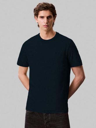 Calvin Klein Jeans T-Shirt SS SMOOTH CTTN SOLID CREWNK TEE mit Logo