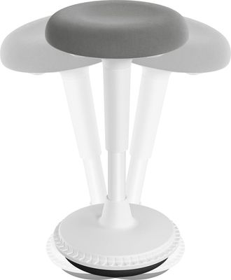 Woltu Ergonomischer Stehhocker, 360° neigbarer Bürohocker, Schreibtischstuhl mit Breiter Anti-Rutsch Basis, für Büro Homeoffice, höhenverstellbar 55.5-74 cm