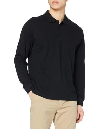 Clique CliQue Herren Classic Long Sleeve Polo Poloshirt, schwarz, X-Large