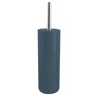 MSV Brosse WC Porte-Balai Toilette Pot &agrave; Balai INAGUA - Ensemble WC &agrave; Poser en Polystyr&egrave;ne Balayette avec Manche en Acier Inoxydable P&eacute;trole