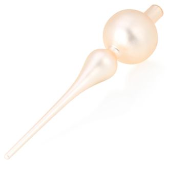 Com-Four Weihnachtsbaumspitze - Christbaumspitze aus echtem Glas f&uuml;r Weihnachten - Tannenbaumspitze f&uuml;r den Christbaum (28cm - Champagner matt)