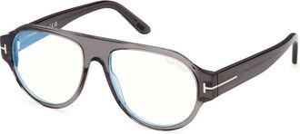 Tom Ford Monture Optique Aviateur - unisex - Accessoires - Gris - Taille: 54 MM