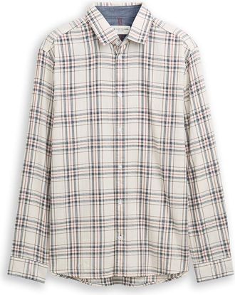 Tom Tailor Herren 1048428 Regular Fit Flanell-Hemd mit Muster, 38922-White Multicolor Check, XXL