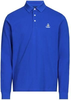 Façonnable Schwachbar - Polo mit langen Baumwollärmel - blau