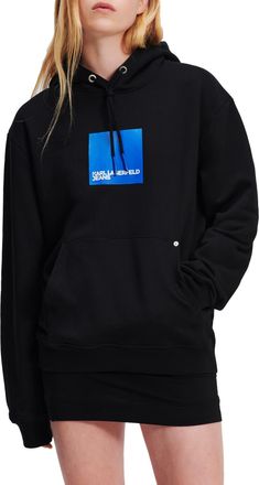 Karl Lagerfeld REGULAR FIT LOGO HOODIE, SCHWARZ, XS