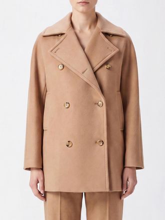 Max Mara Manteau court crois&eacute; en laine vierge et cachemire