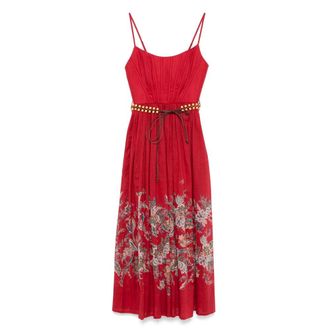 Zimmermann Rotes Plissiertes Spaghettitr&auml;gerkleid - - Dresses - Damen - Rot - M