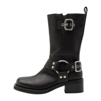 Steve Madden Schwarze flache Schuhe mit silberner Schnalle - - Shoes - Damen - Schwarzk - 36 1/2 EU
