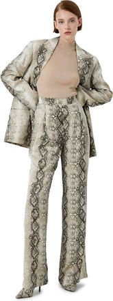 Koton Women Snake Skin Patterned High Rise Wide Leg Trousers