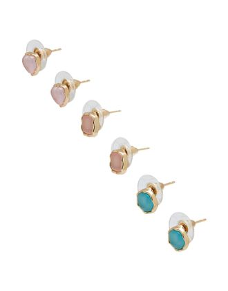 8 by YOOX DOUBLE COLOR MULTISHAPE EARRINGS