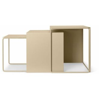 Ferm Living [GEBRAUCHT] B-Ware Ferm Living Cluster Tables 3er Set Tisch Couchtisch Beistelltisch Cashmere