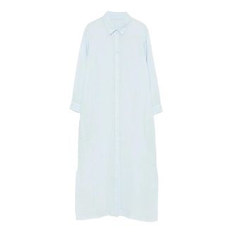 120% Lino Leinenhemdkleid - - Dresses - Damen - Blau - XS