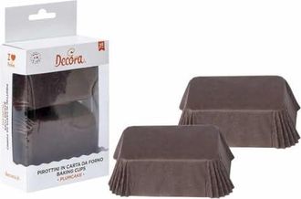 Decora 0339883 Mini-Plumcake-Förmchen, Bequem zum Backen, Präsentieren und Verschenken von Mini-Plumcakes, Hitzebeständig bis 220°C, Hergestellt in Italien, 