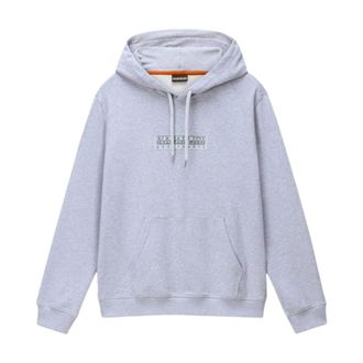 Napapijri Homme, Sweatshirts et sweats &agrave; capuche, Gris, Taille: XL Box Logo Sweat &agrave; capuche
