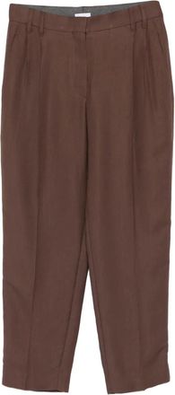 Brunello Cucinelli pleated-details trousers - Braun