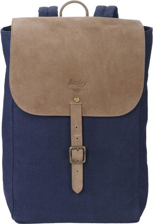 Bexley Huntington - Sacs homme toile bleu marine et tabac