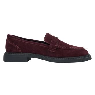 Estro & Luminara Hochwertige italienische Velours-Penny-Loafer - - Shoes - Damen - Rot - 36 EU