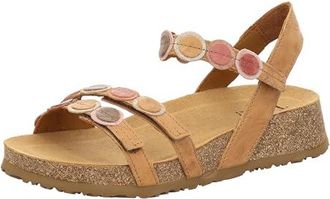 Think Damen KOAK chromfrei gegerbte nachhaltige Sandale, TAN/KOMBI 3000