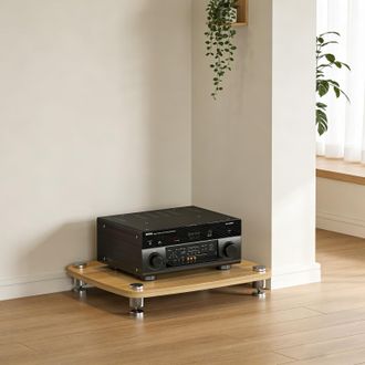 Generic HiFi Regal AV-Medienst&auml;nder im offenen Design, HiFi-Lautsprecherbox mit Vibrationsd&auml;mpfung, kleines Entertainment-Center for Wohnzimmer, Spielzimmer u