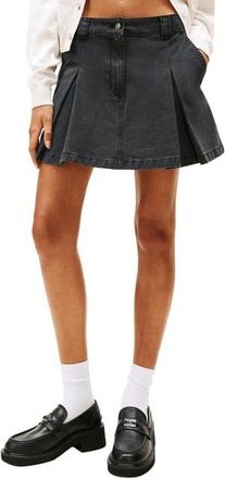 Tommy Hilfiger Flared Jeansrock - schwarz