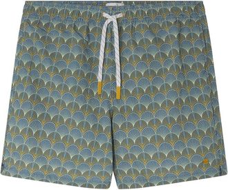 Springfield Herren Badeanzug Badehose, Yellow_Print, M